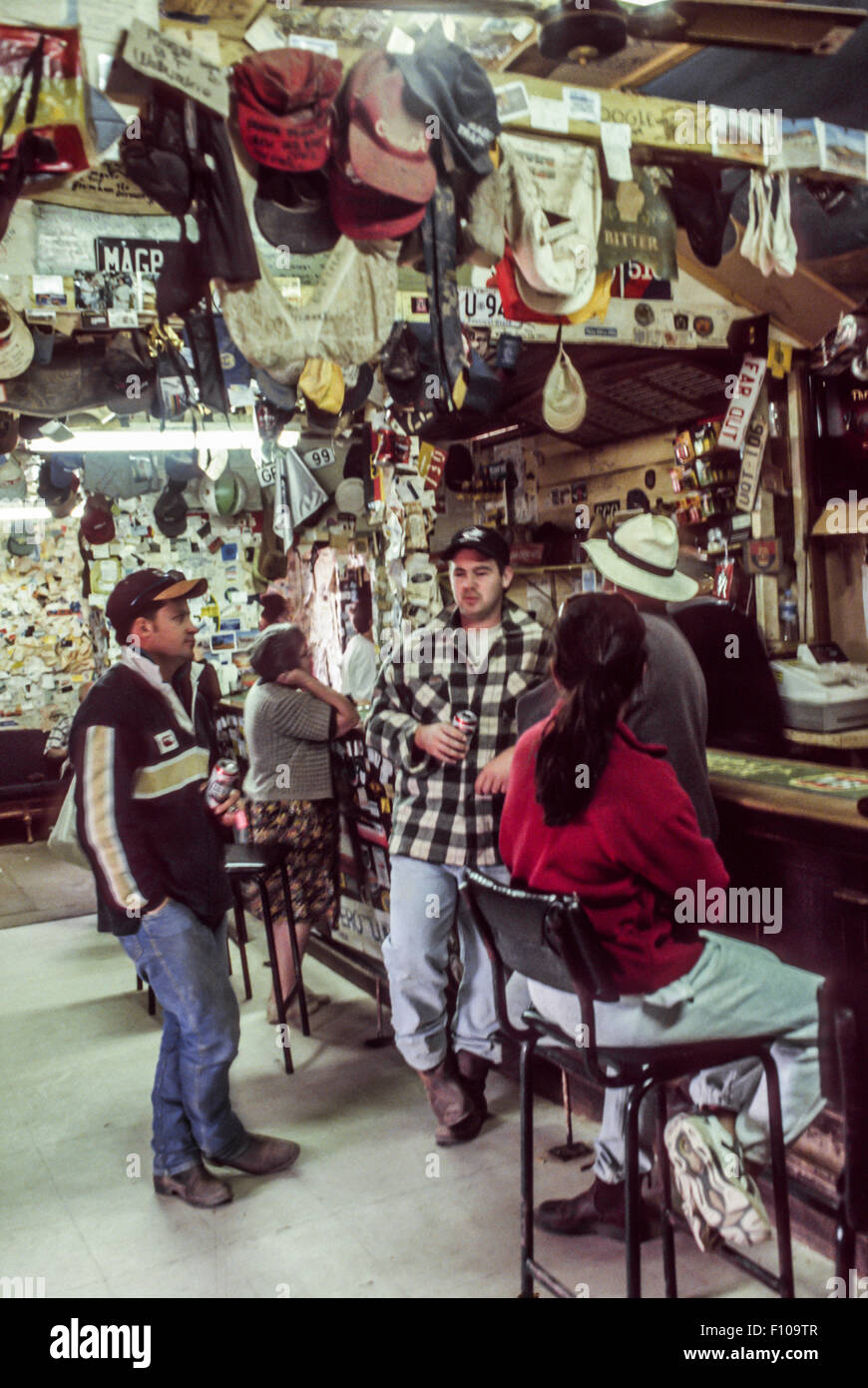 Inside the pub at the tiny Outback hamlet of William Creek on the ...