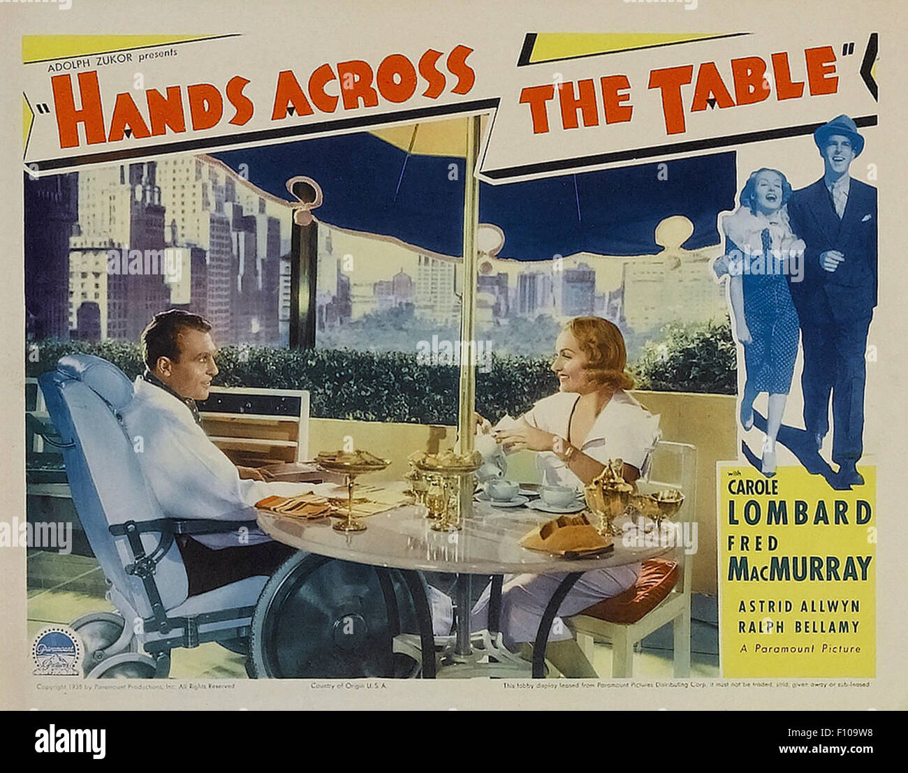 Hands Across the Table - - Movie Poster Stock Photo - Alamy