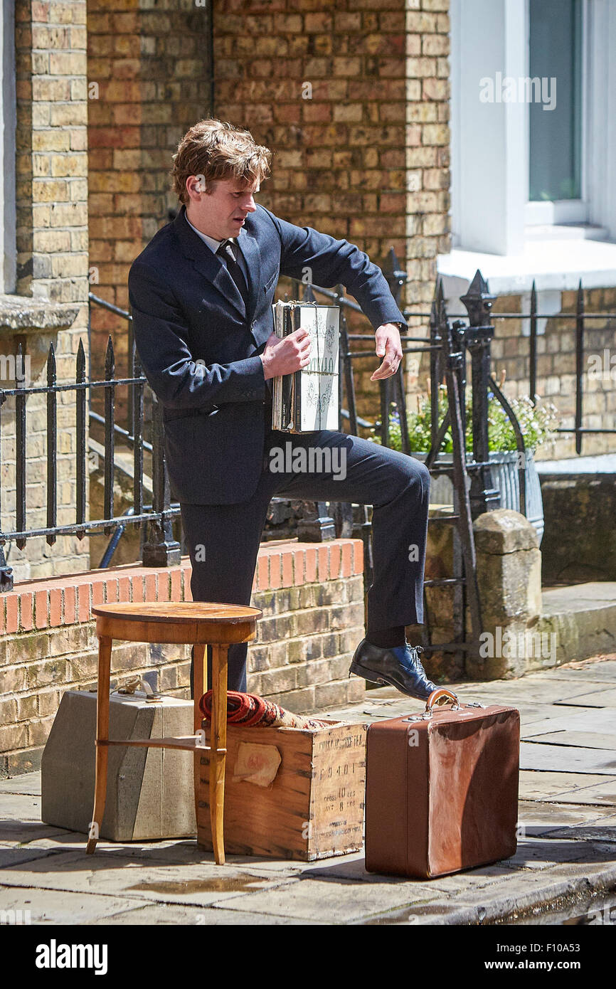 Filming of ITV drama Endeavour in Oxford with actor Shaun Evans Stock ...