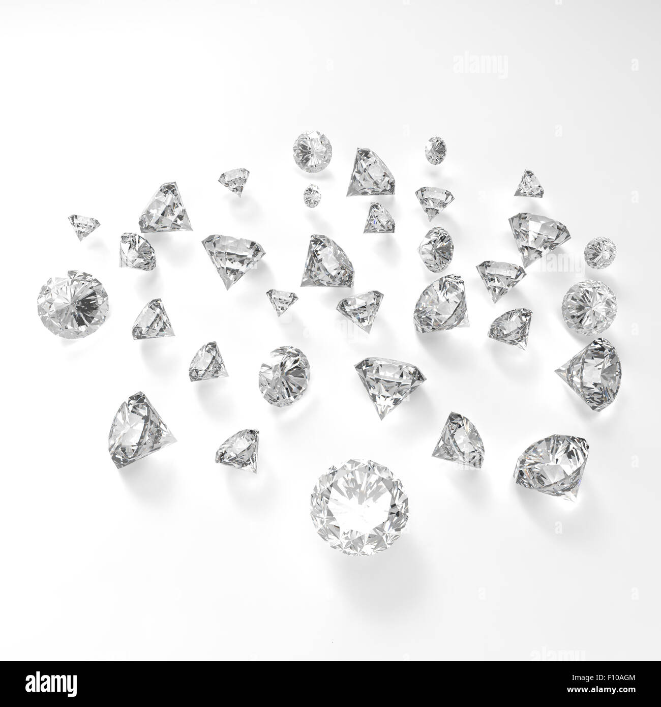 Diamonds 3d in composition as concept Stock Photo - Alamy