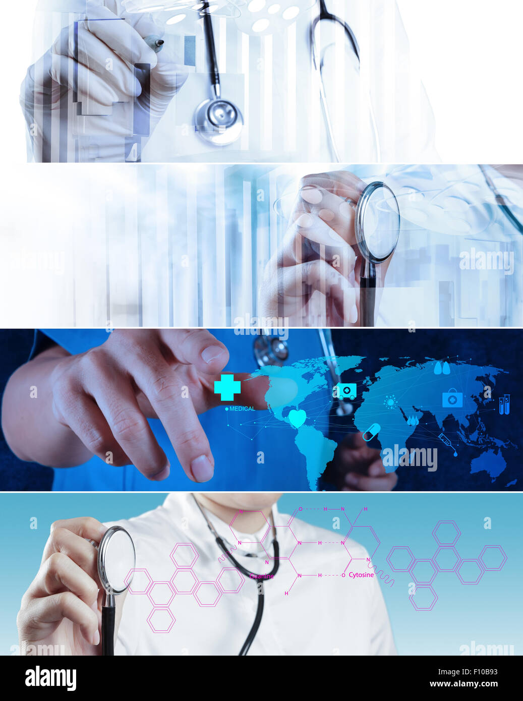 Collage of Various modern medical concept Stock Photo - Alamy