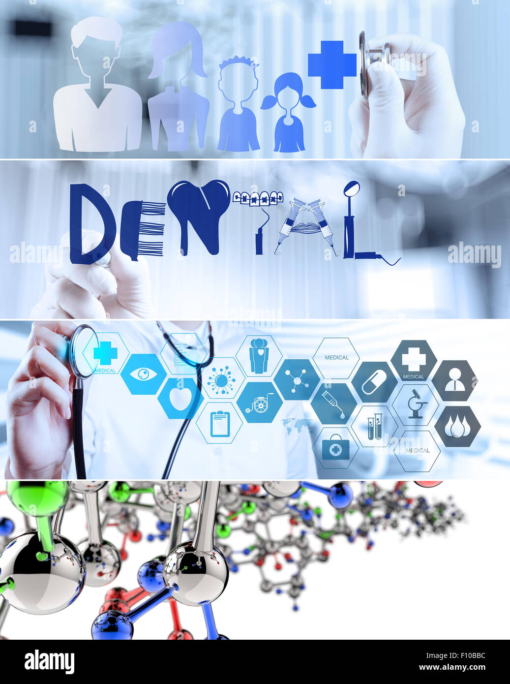 Collage of Various modern medical concept Stock Photo - Alamy