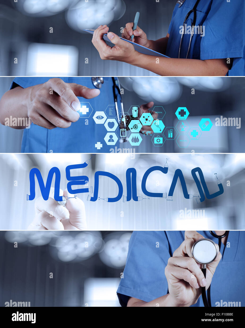 Collage of Various modern medical concept Stock Photo - Alamy