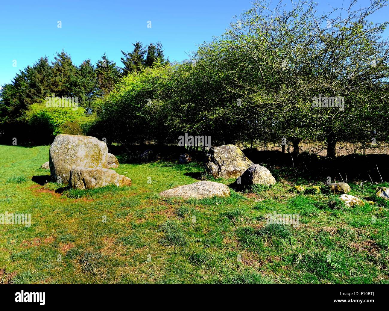 Little Meg Stone Circle Stock Photo - Alamy