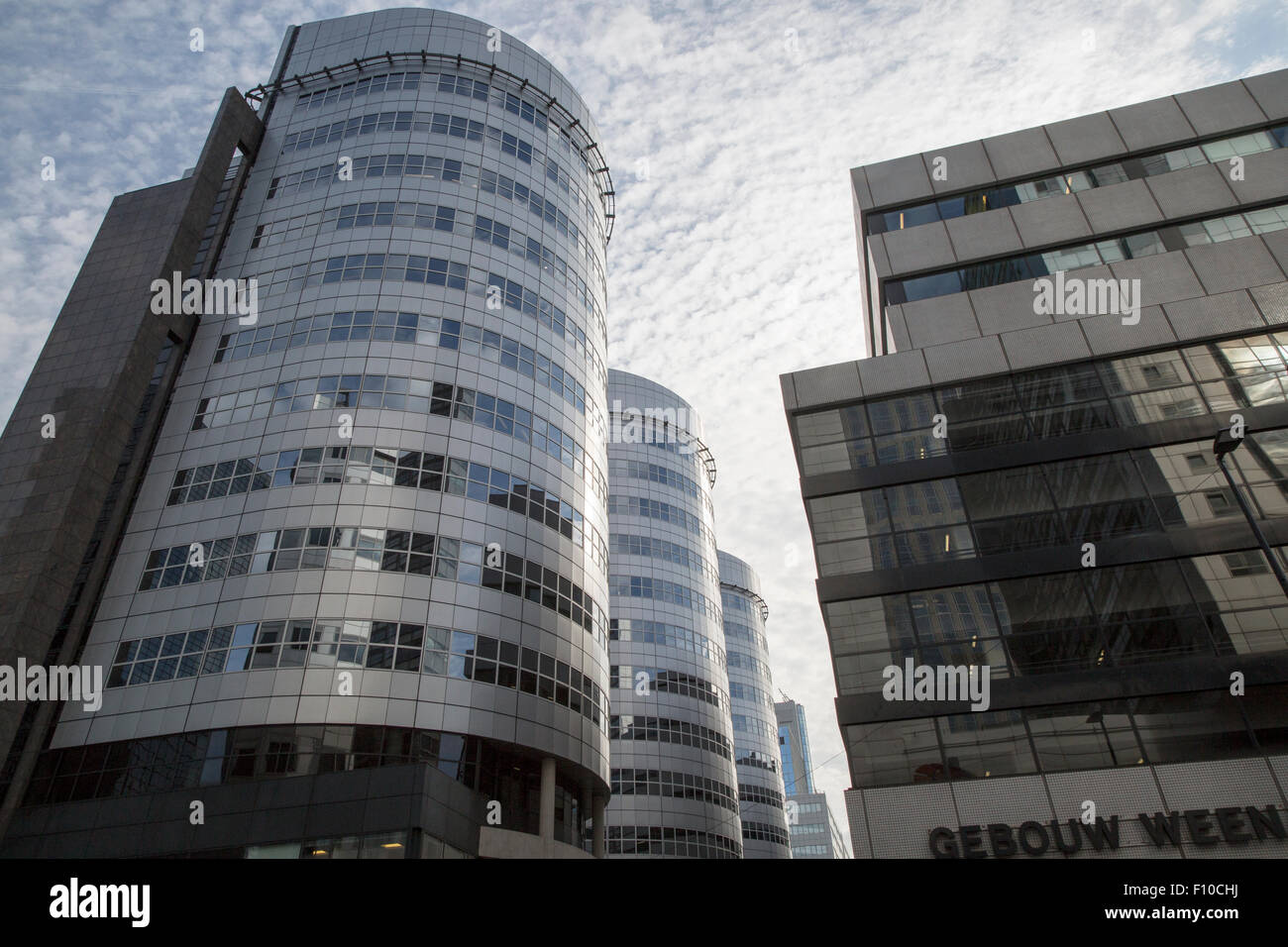 High rise modern office block buildings in central Rotterdam ...