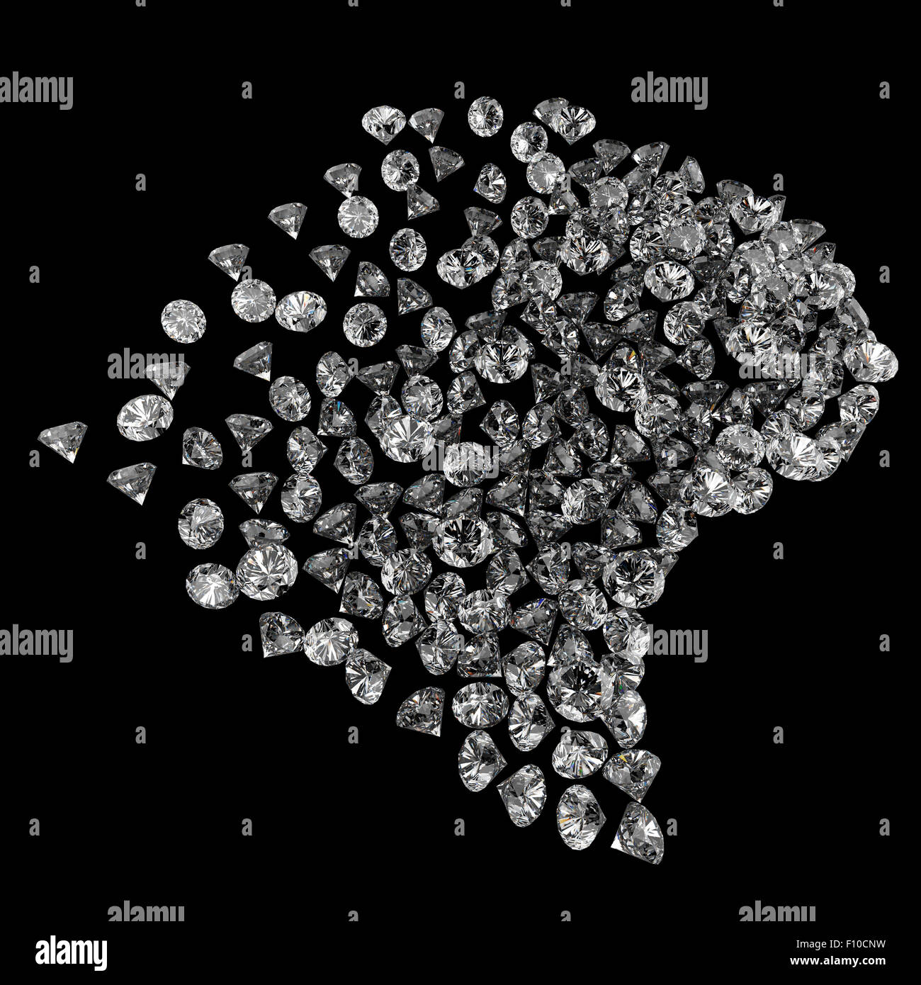 Diamonds 3d in composition as concept Stock Photo - Alamy