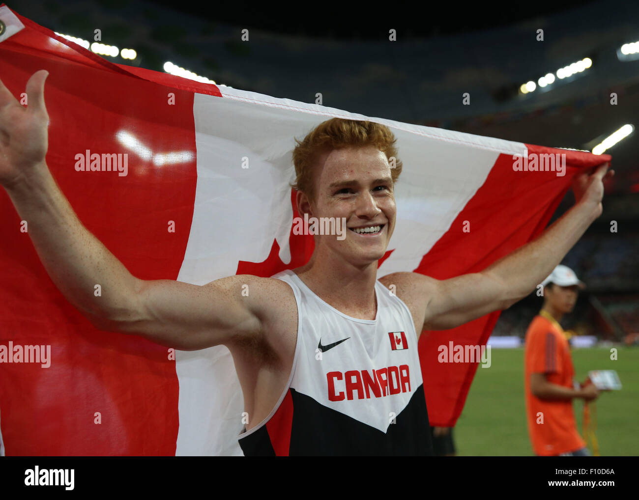 (150824) -- BEIJING, Aug. 24, 2015 (Xinhua) -- Canada's Shawnacy Barber ...