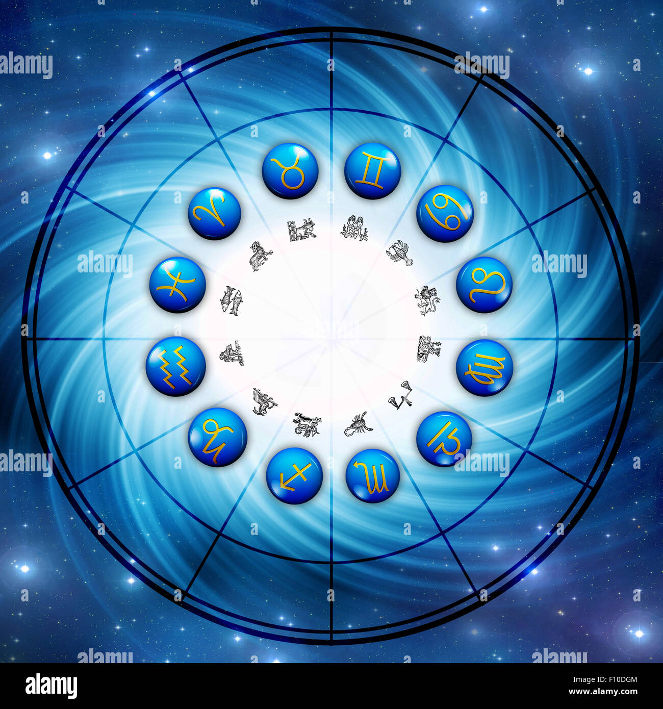 Astral signs symbols glyphs prediction hi-res stock photography and ...