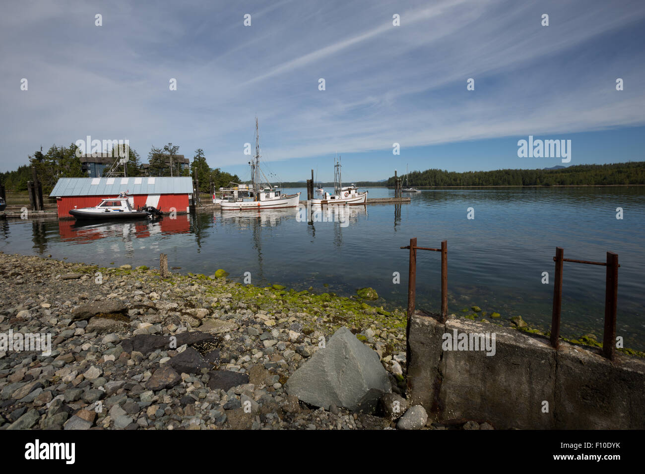 Ucluelet harbour area Stock Photo - Alamy