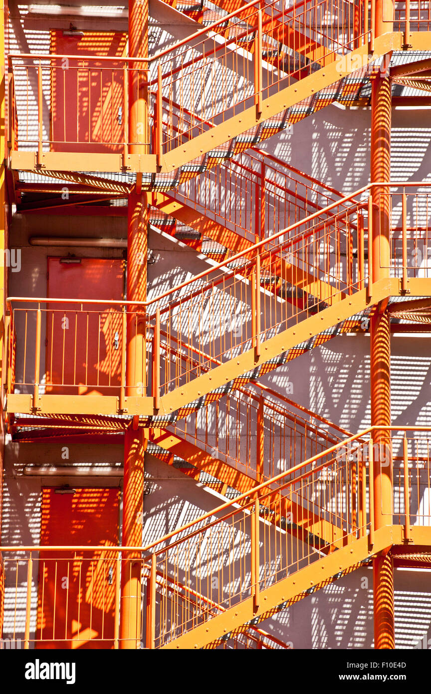 metal industrial external staircase Stock Photo - Alamy