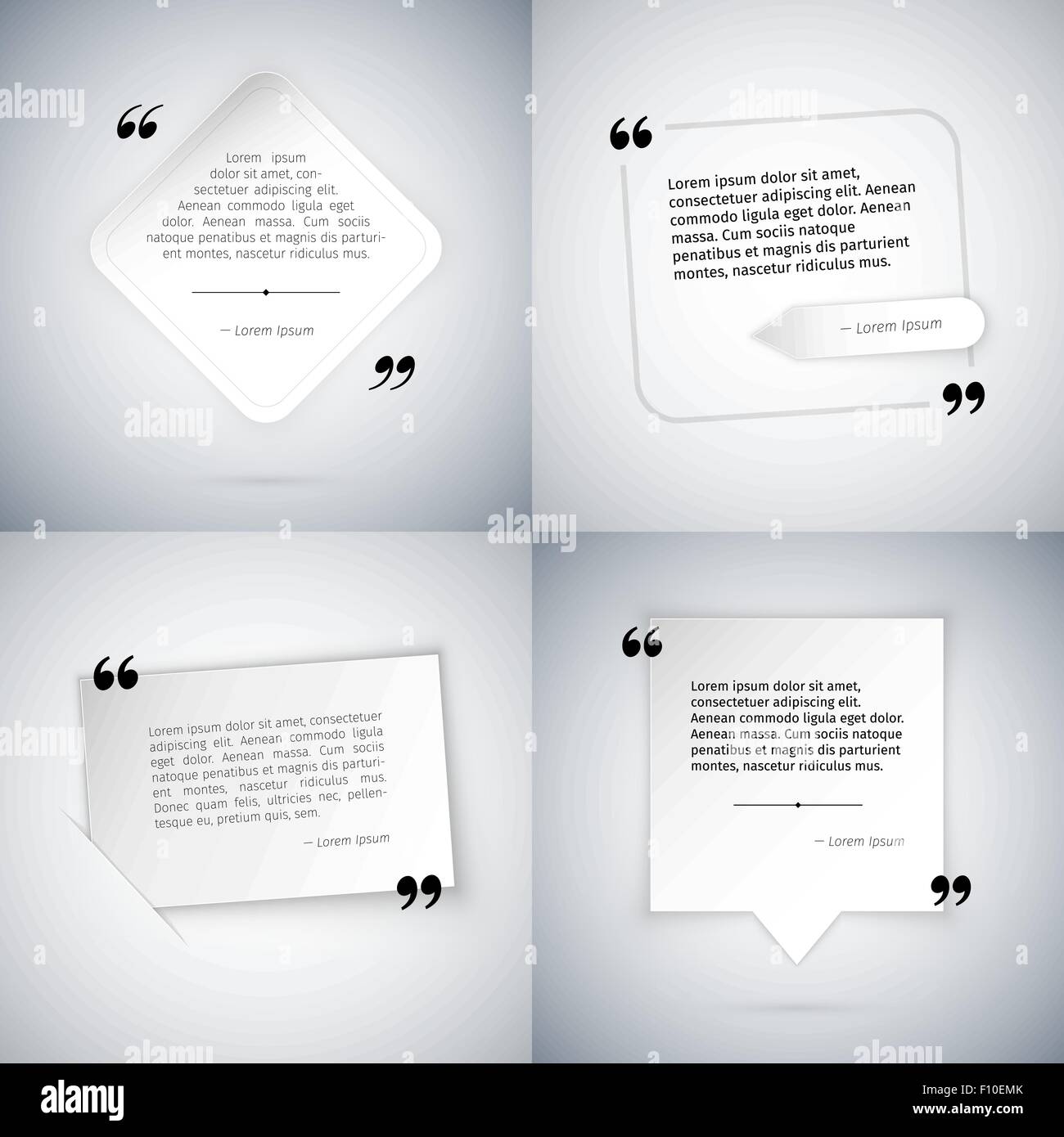 Four Simple Quote Templates Stock Vector Image & Art - Alamy