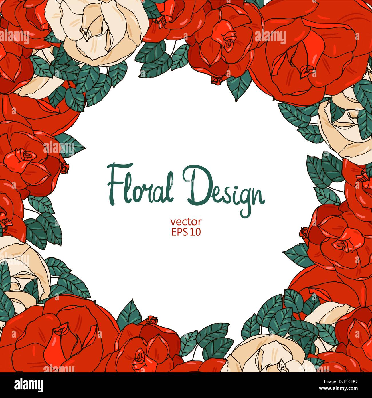 Vintage floral vector frame Stock Vector Image & Art - Alamy