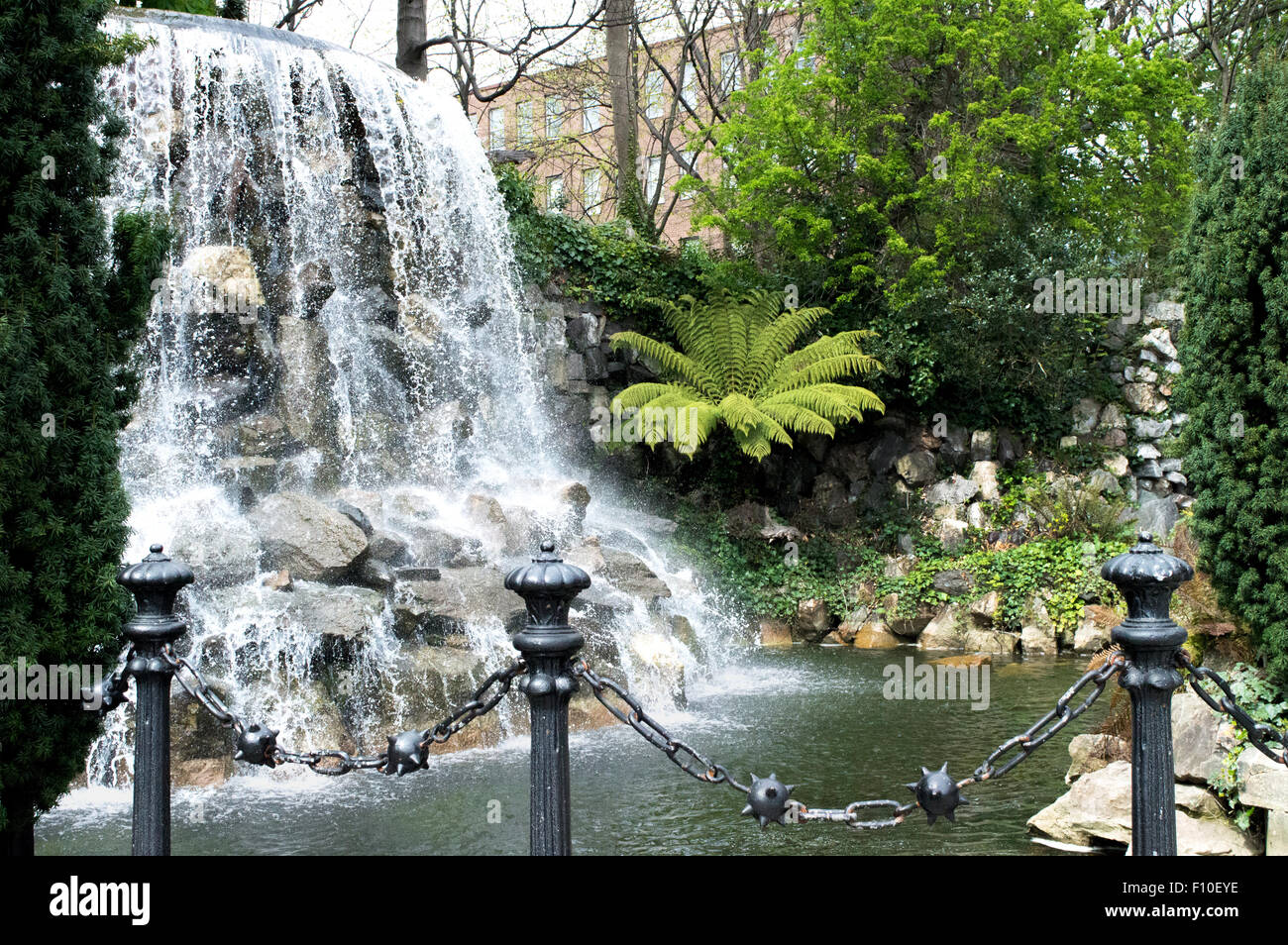 The waterfall in the Park in Dublin Stock Photo - Alamy
