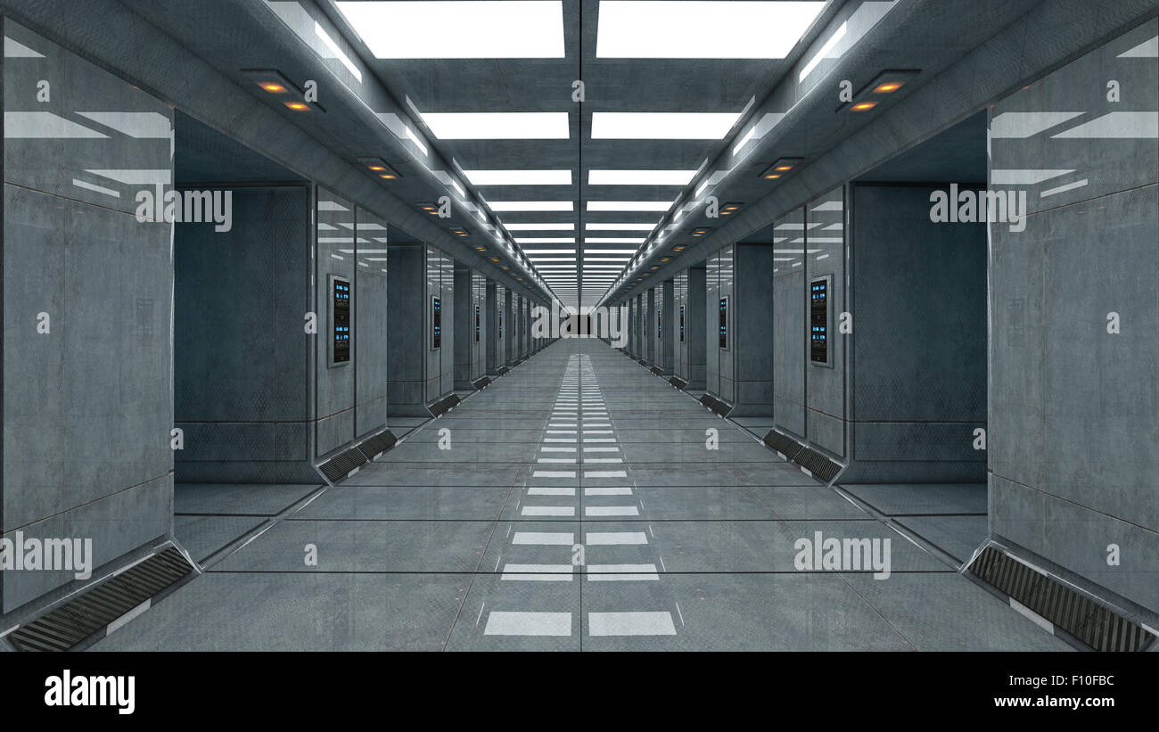 Futuristic corridor architecture Stock Photo - Alamy