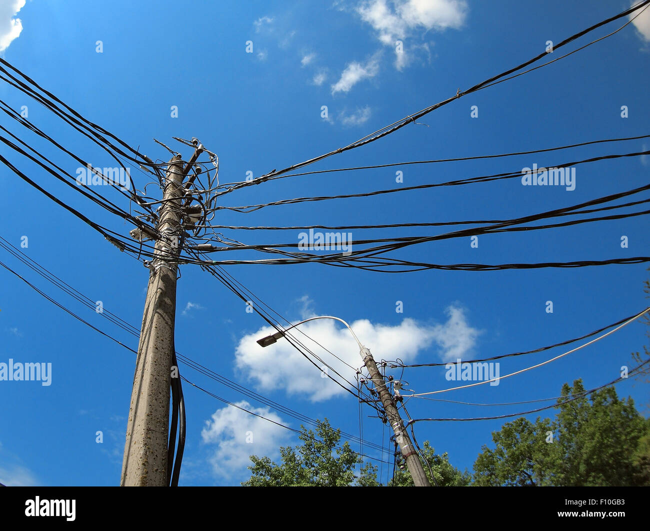 Power Line Light Pole High Resolution Stock Photography and Images - Alamy