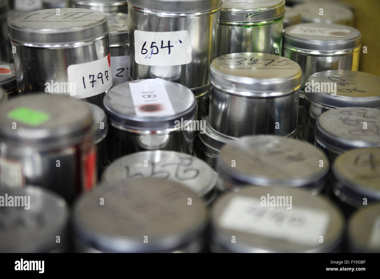 a group of industrial paint containers Stock Photo - Alamy