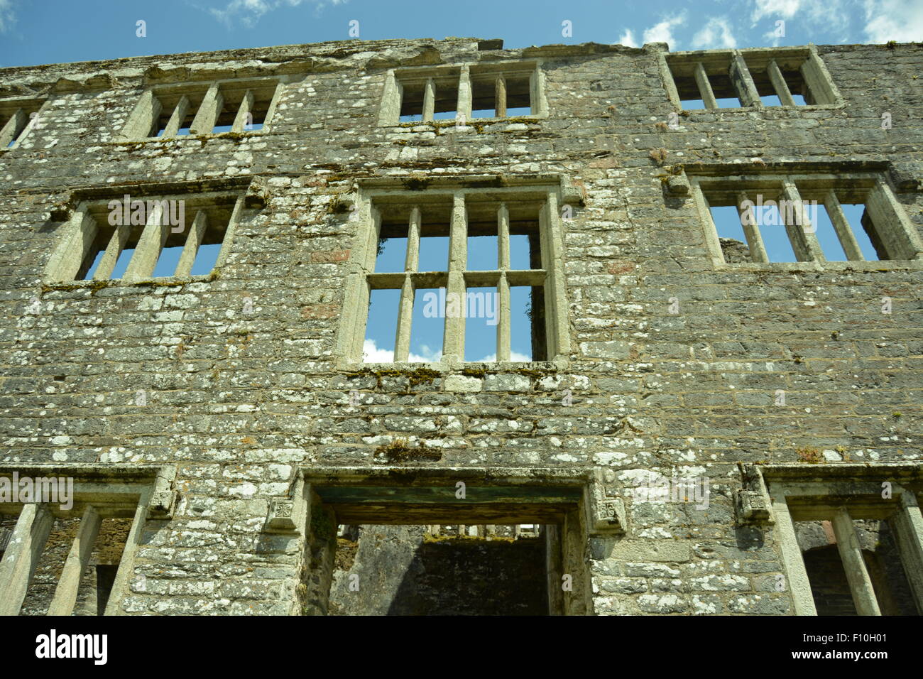 Ruined Windows at Berry Pomeroy Castle Stock Photo - Alamy