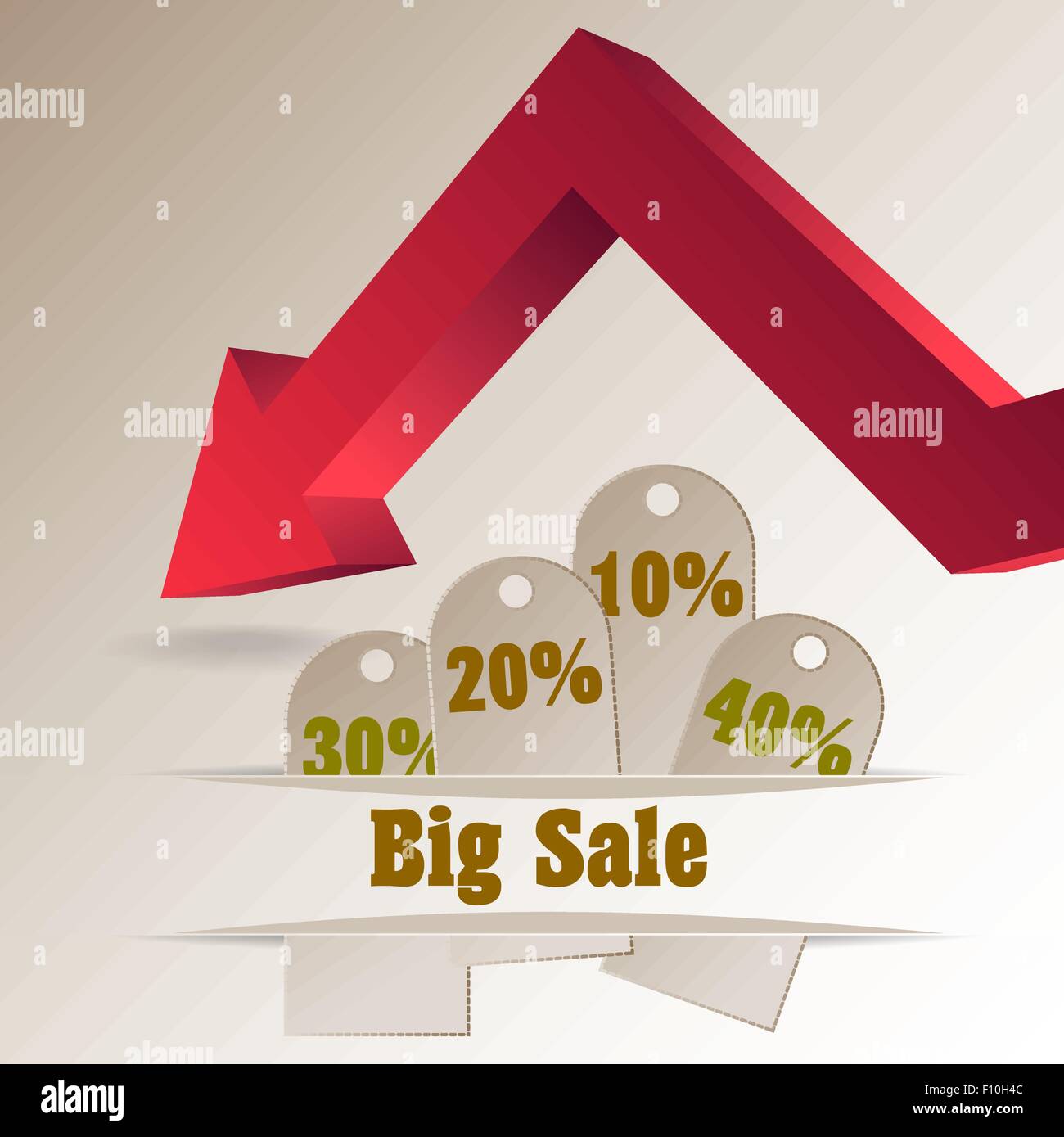 Discount tag down arrow Stock Vector Images - Alamy