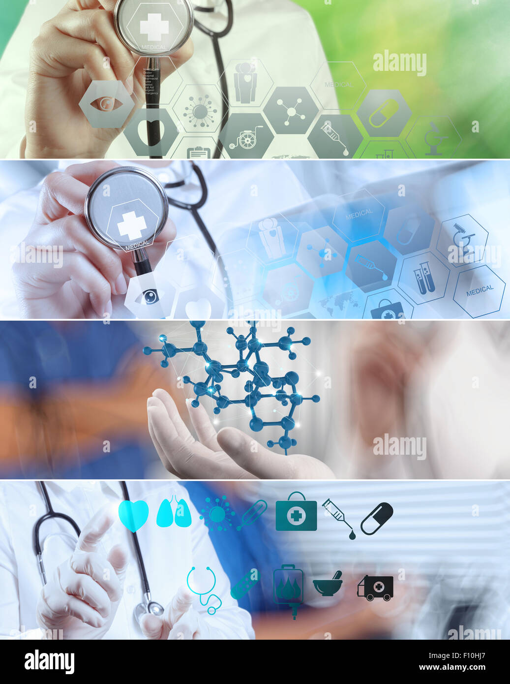 Collage of Various modern medical concept Stock Photo - Alamy