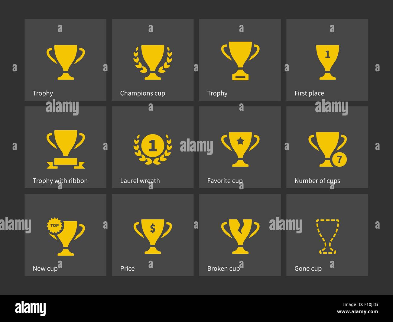 Team won trophy Stock Vector Images - Alamy