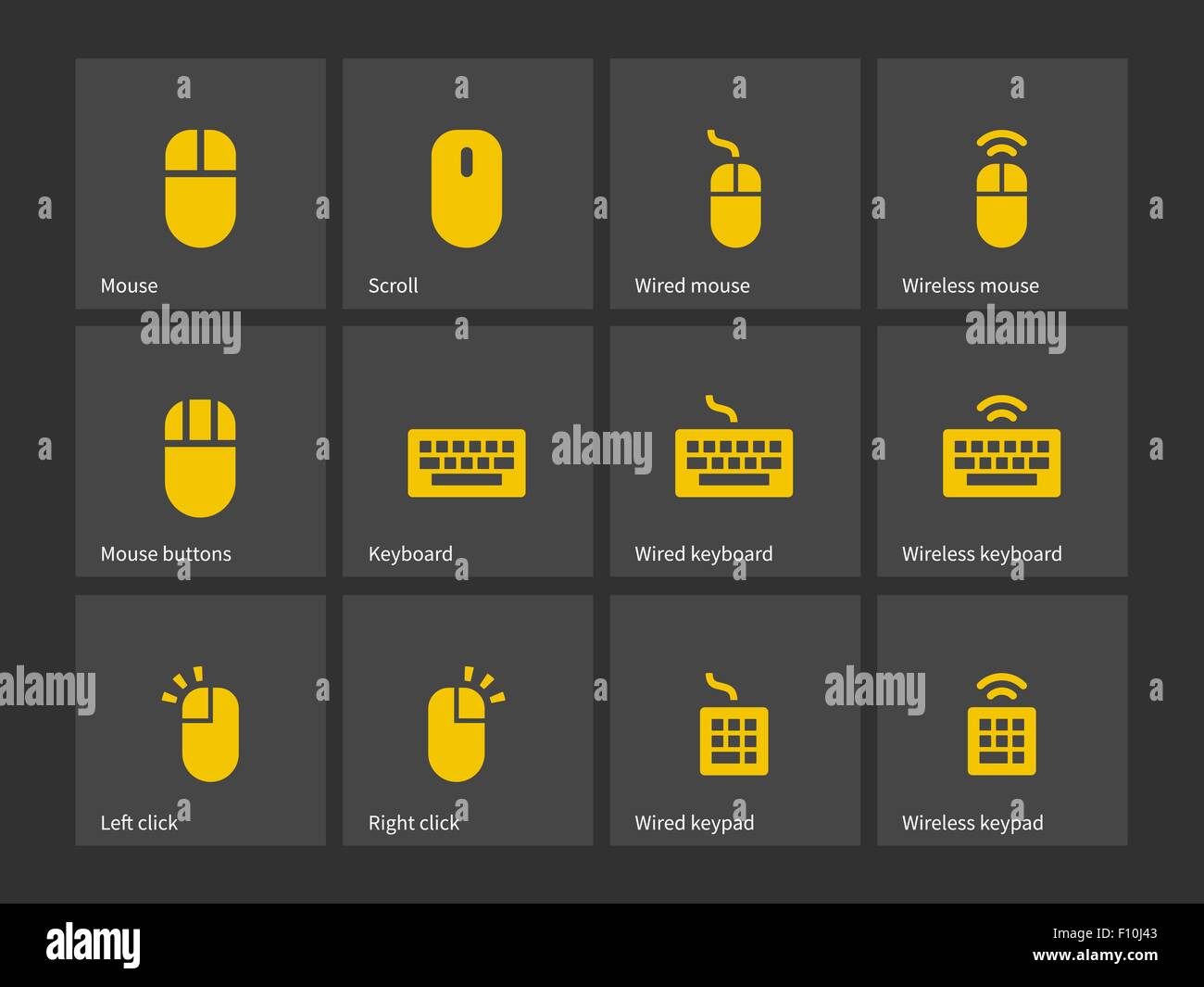 Desktop computer mouse and keyboard icons Stock Vector Image & Art - Alamy