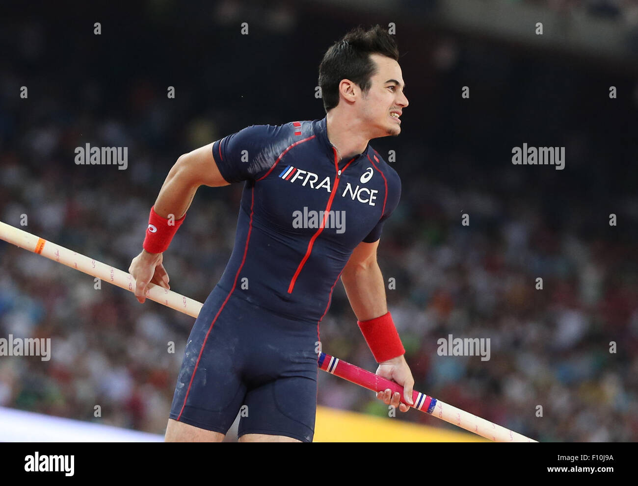 Beijing, China. 24th Aug, 2015. Kevin Menaldo of France reacts during ...