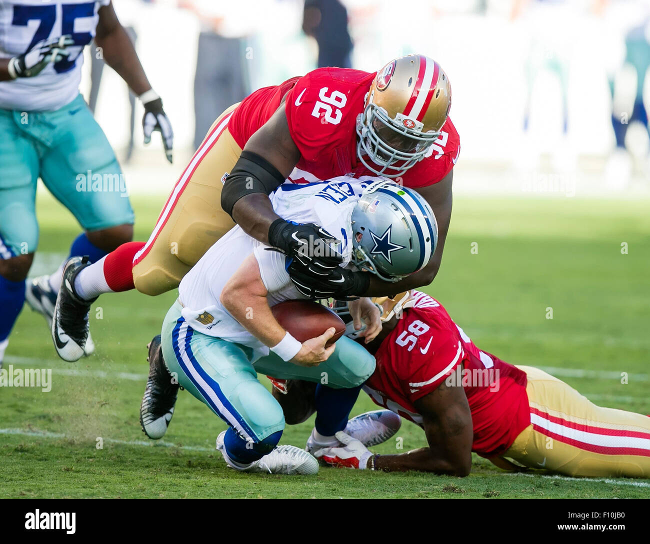 Halftime. 23rd Aug, 2015. San Francisco 49ers nose tackle Quinton Dial ...