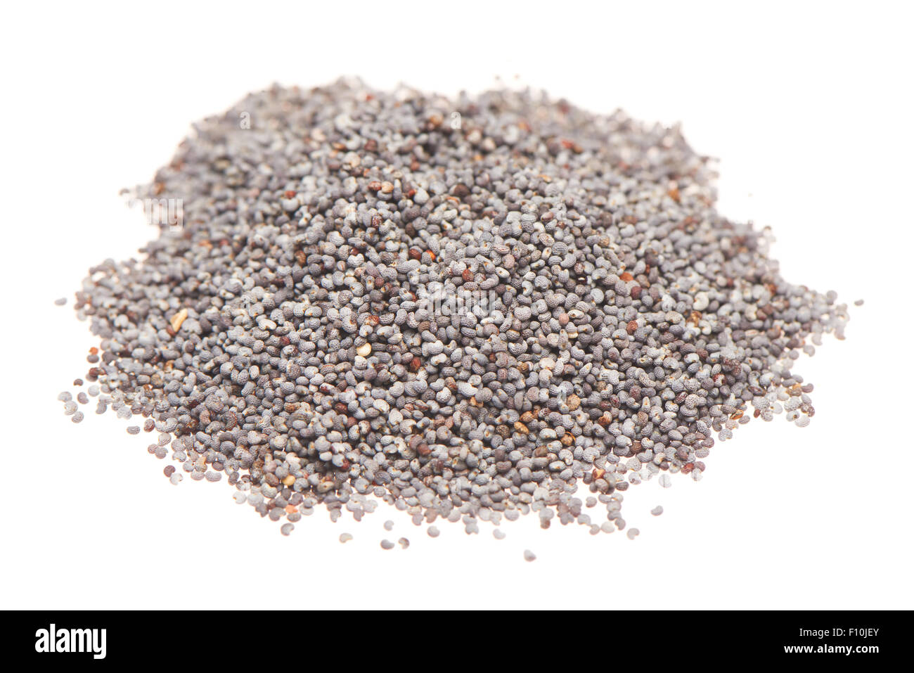 Pile of poppy seeds isolated on white background Stock Photo - Alamy