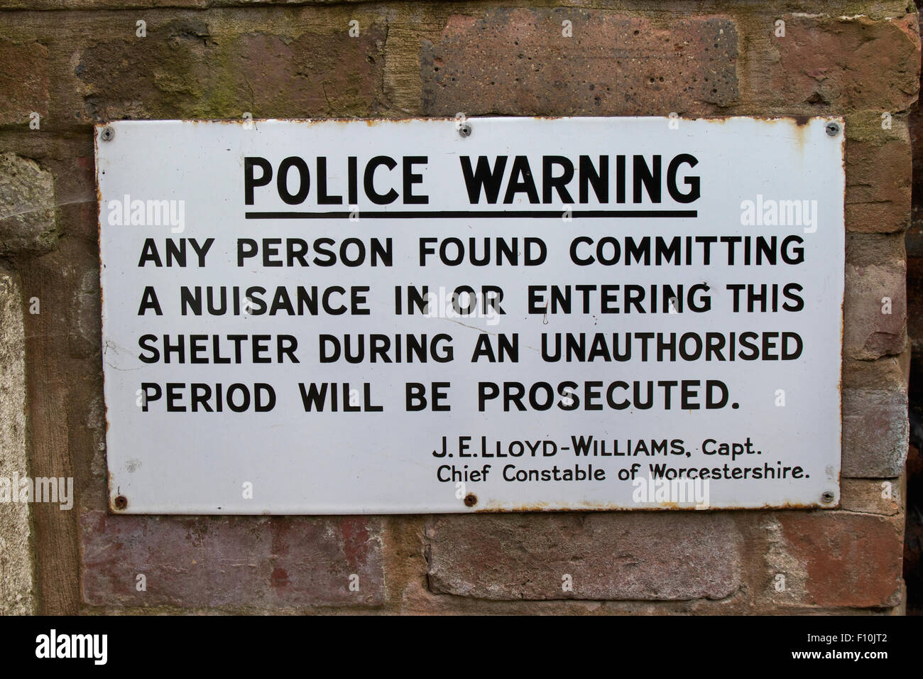Police warning sign. UK Stock Photo - Alamy