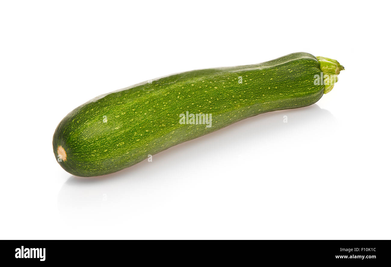 Green zucchini isolated on white background Stock Photo - Alamy