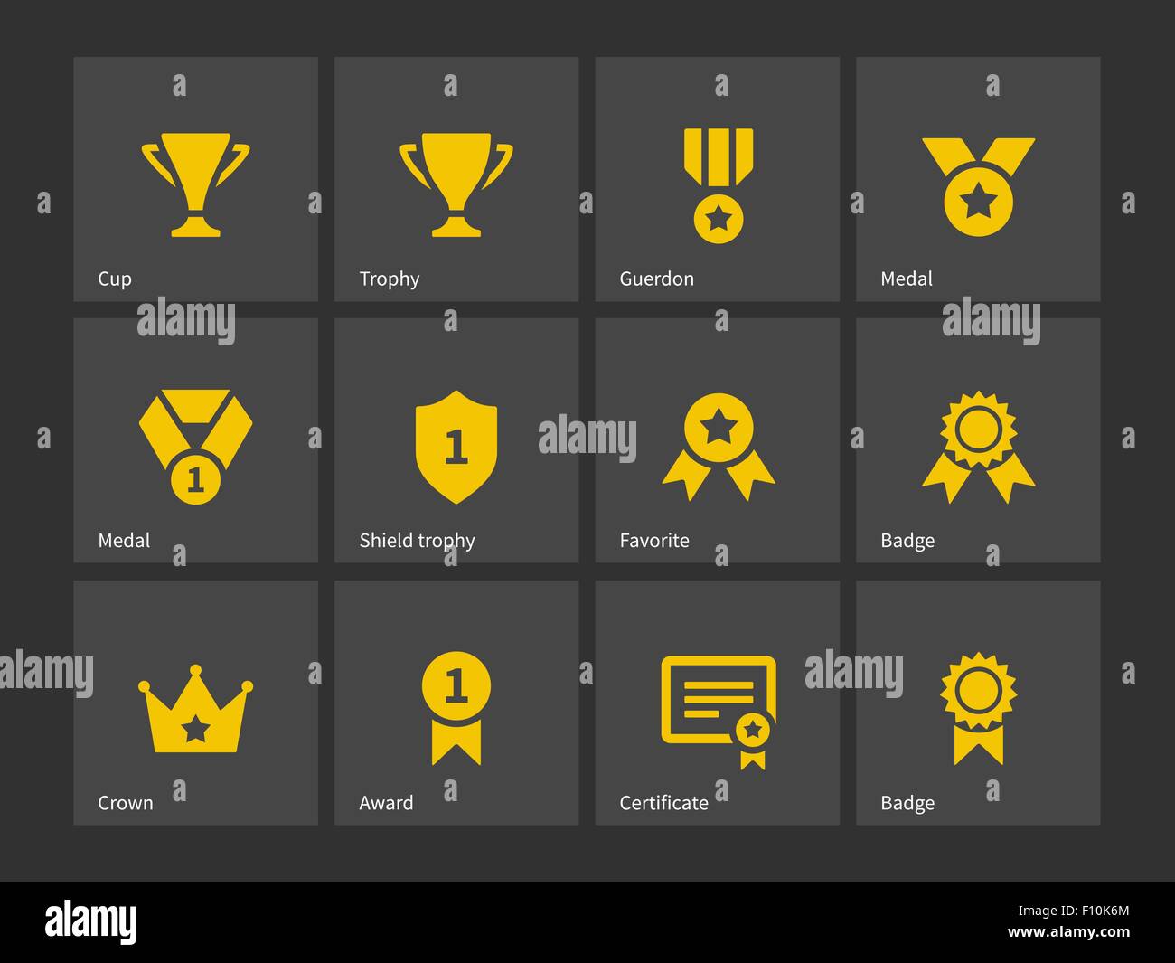 Trophy and awards icons Stock Vector Image & Art - Alamy