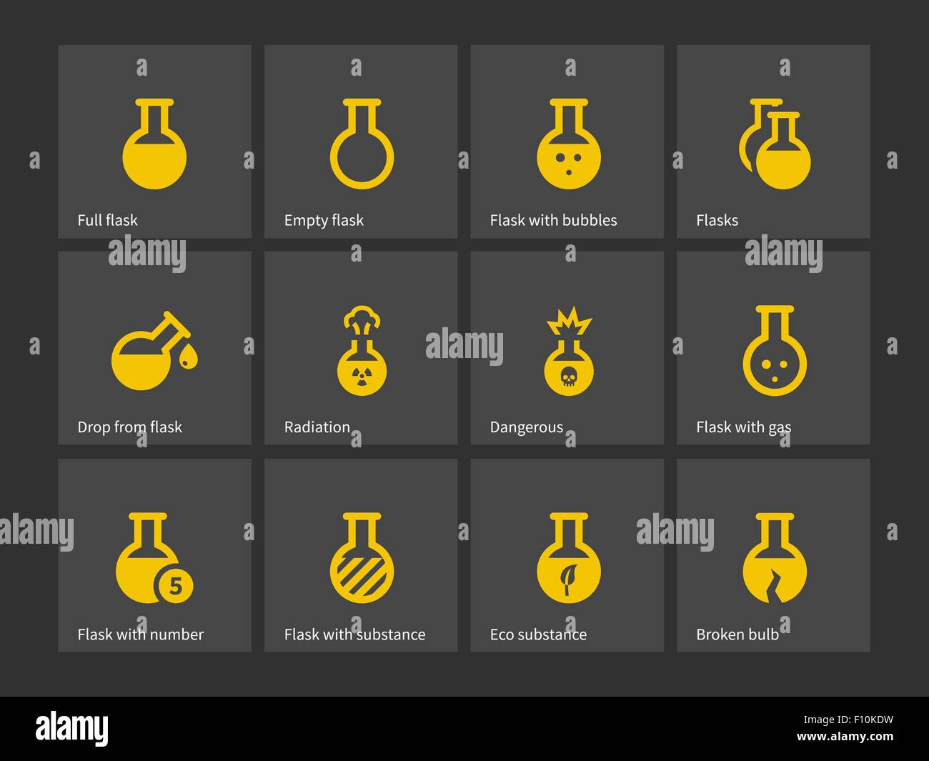 Laboratory flask icons Stock Vector Image & Art - Alamy