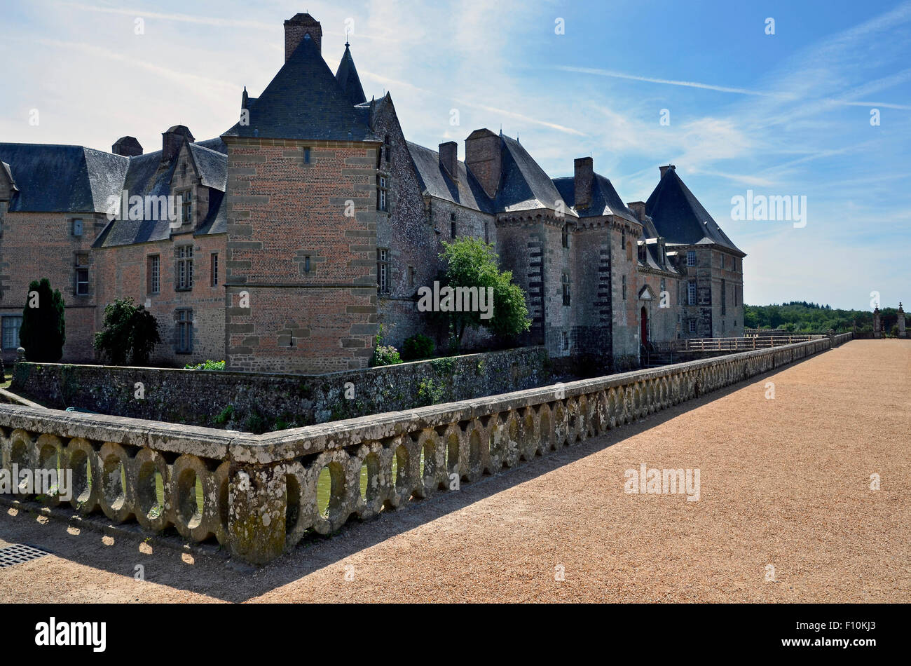 The Château de Carrouges, an unusual brick built castle in Carrouges ...