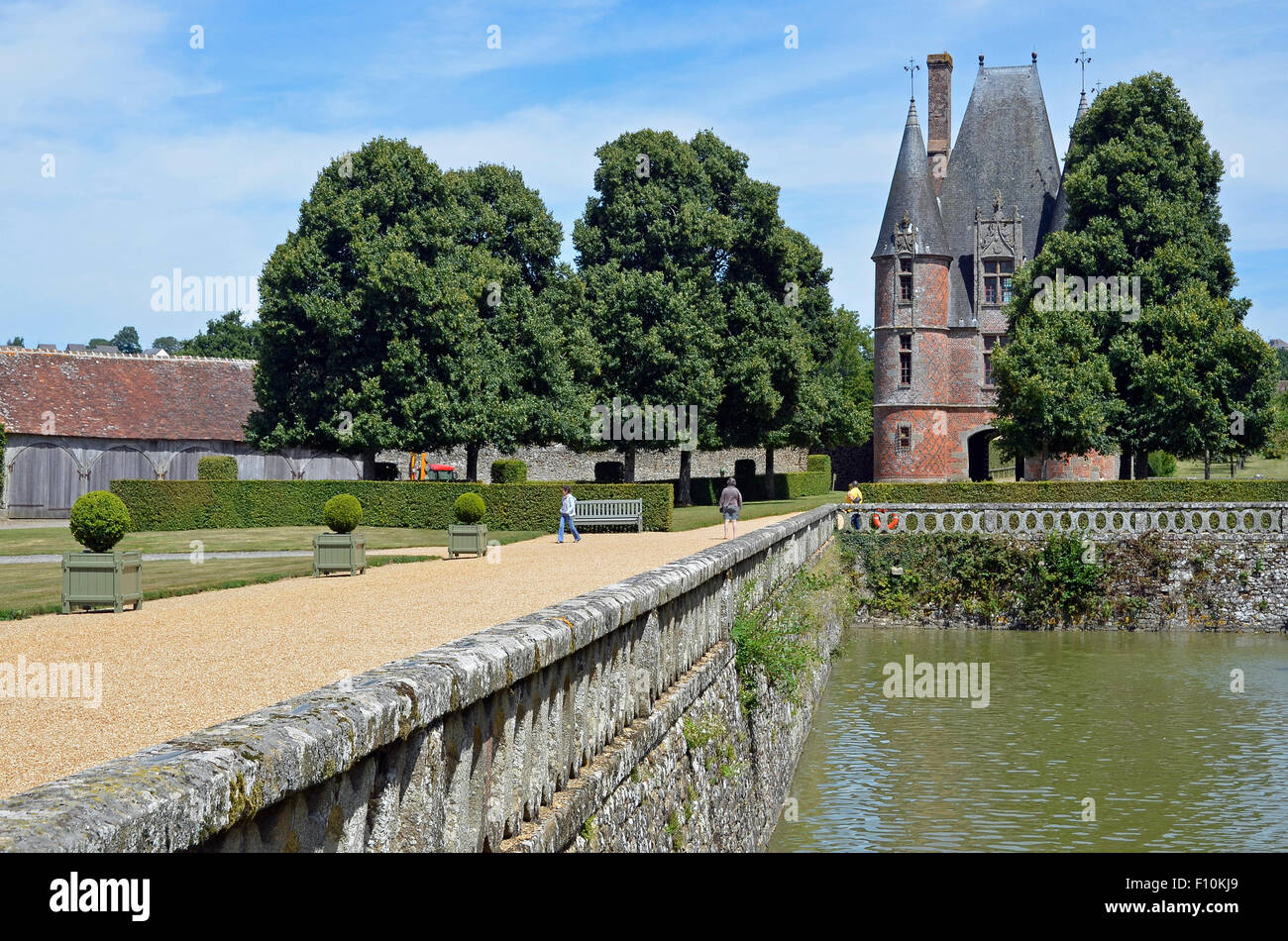 The Château de Carrouges, an unusual brick built castle in Carrouges ...