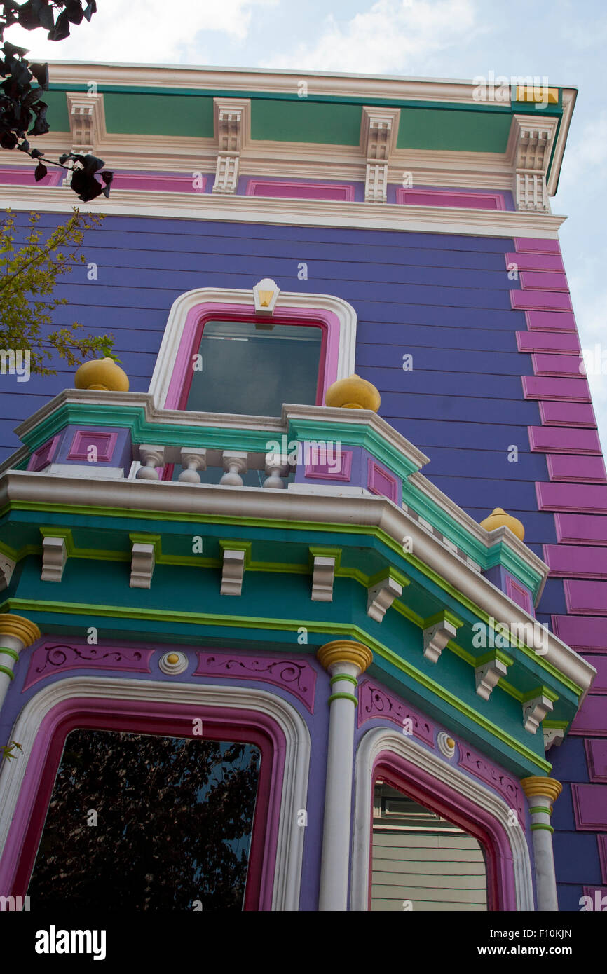 Colorful Victorian on the corner of San Jose and 24th Street in The ...
