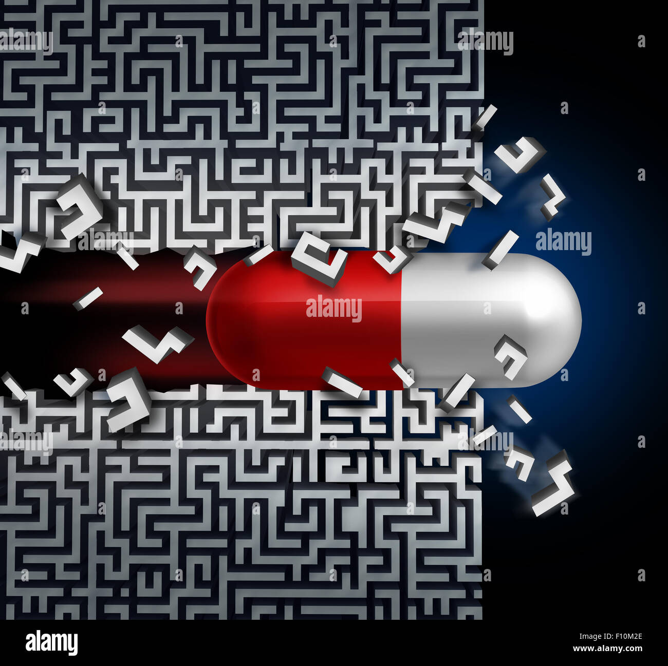 Medical breakthrough concept and a successful medication discovery ...