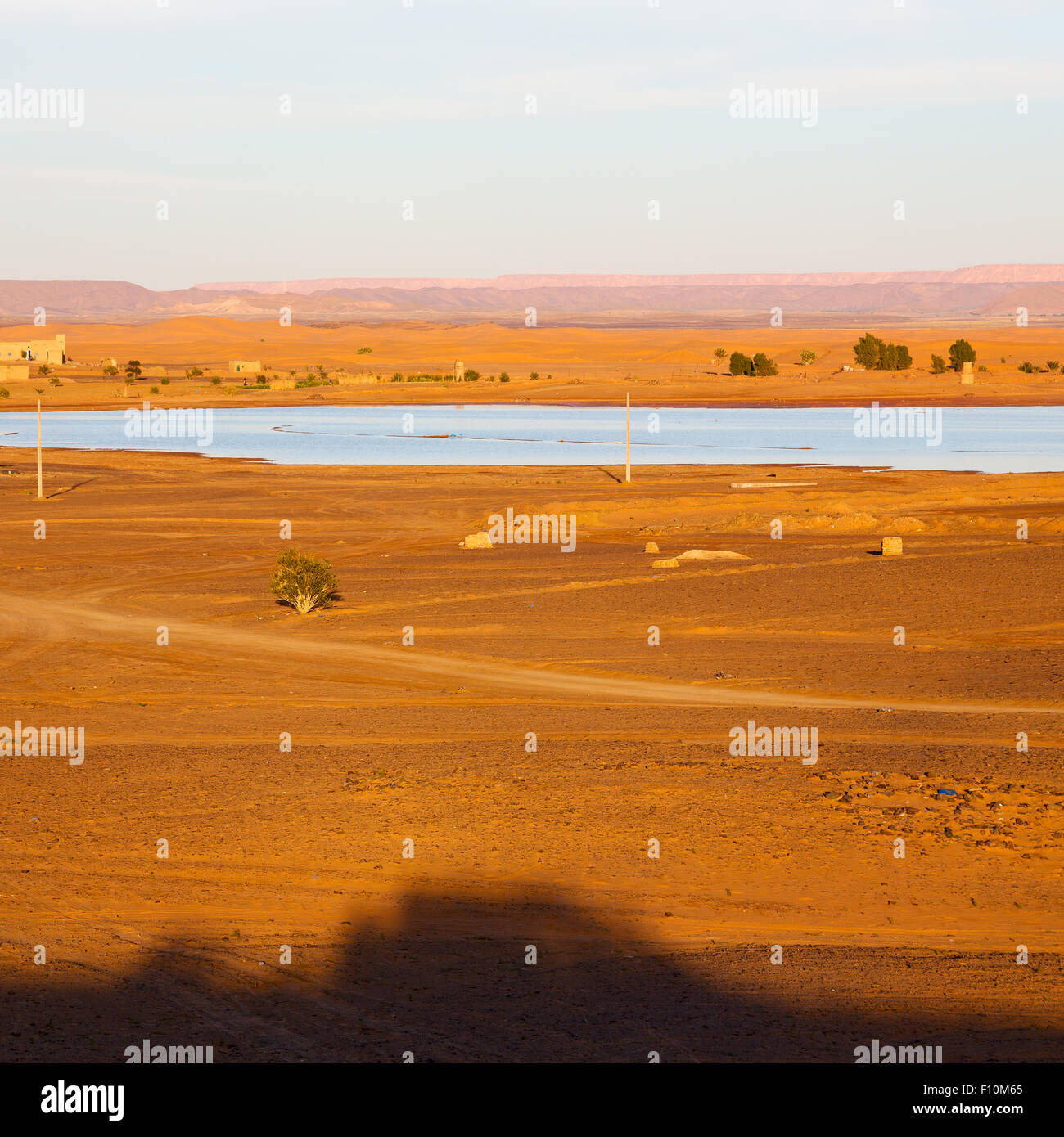 sunshine in the desert of morocco sand and lake dune Stock Photo - Alamy