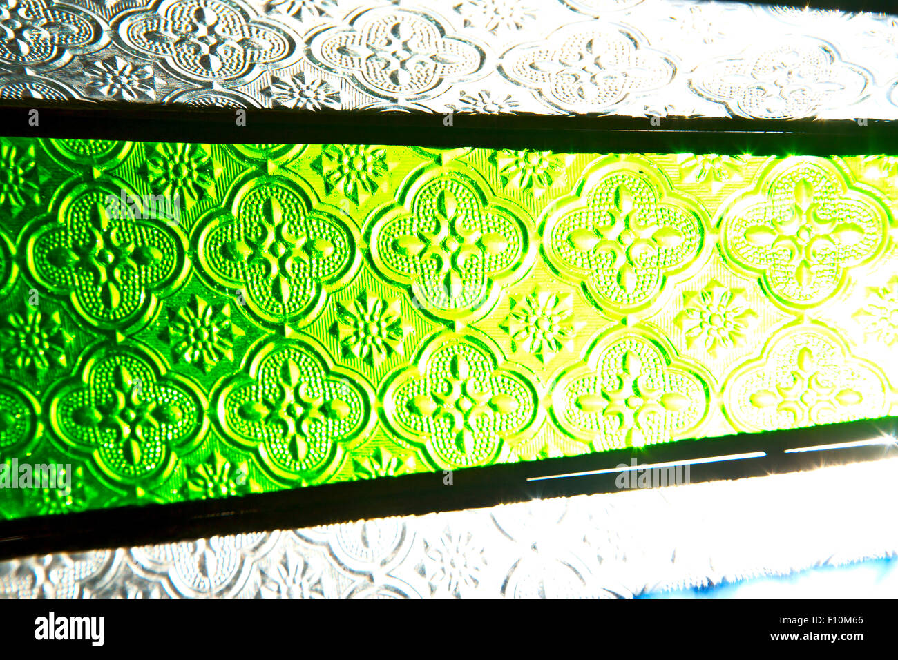 colorated glass and sun in morocco africa window and light Stock Photo ...