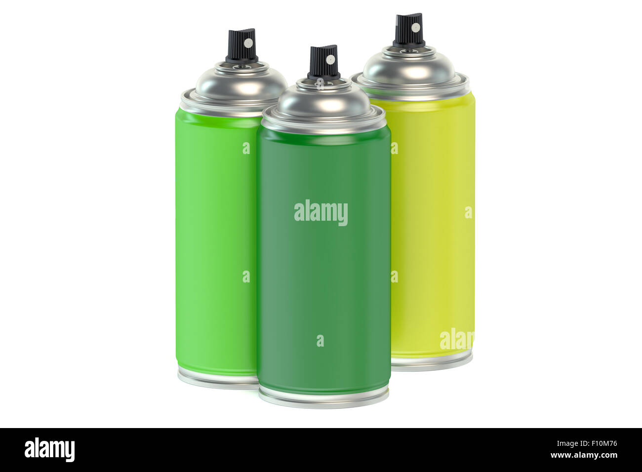 Colour spray paint cans isolated on white background Stock Photo - Alamy