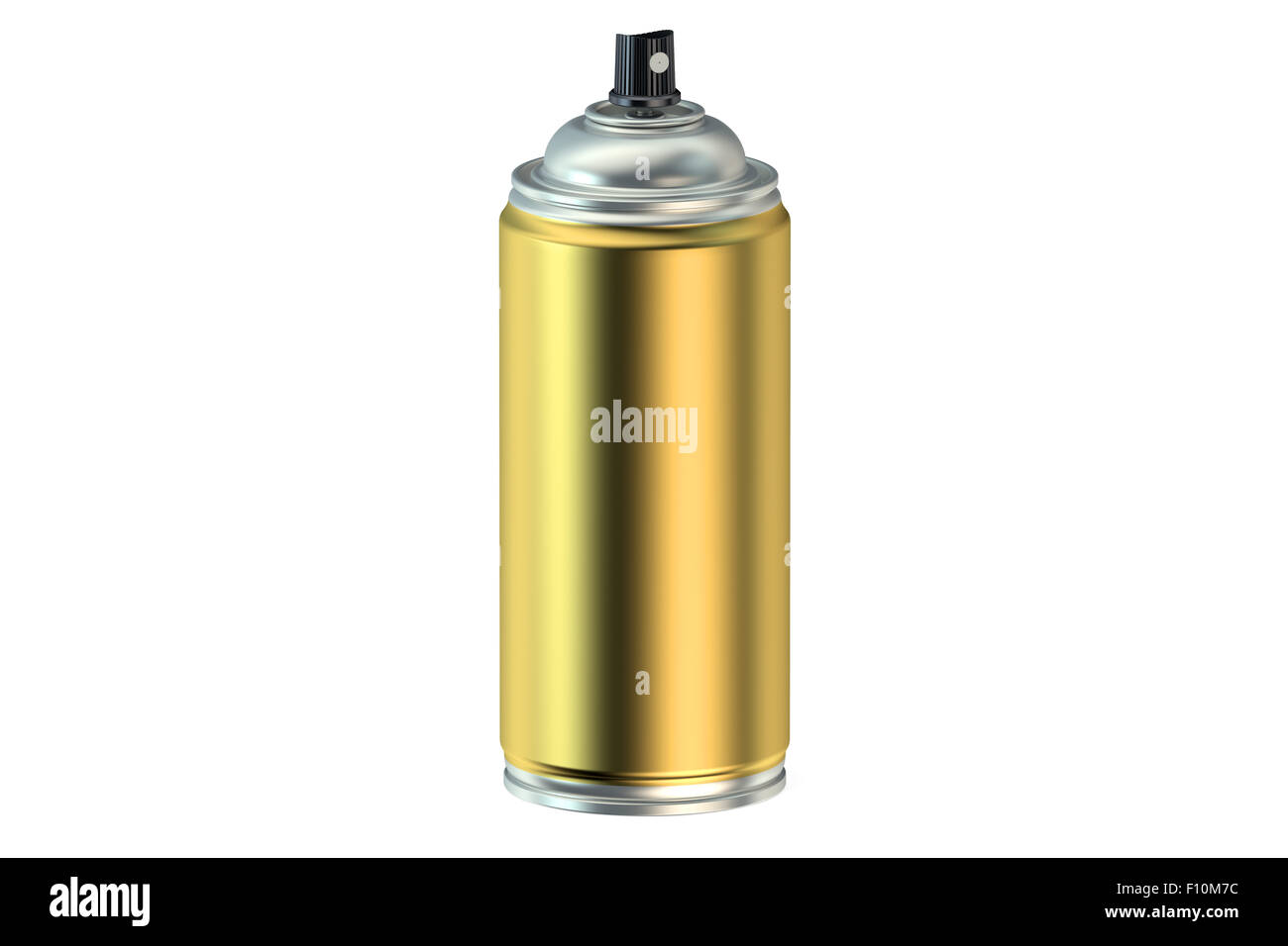 golden spray paint can isolated on white background Stock Photo - Alamy