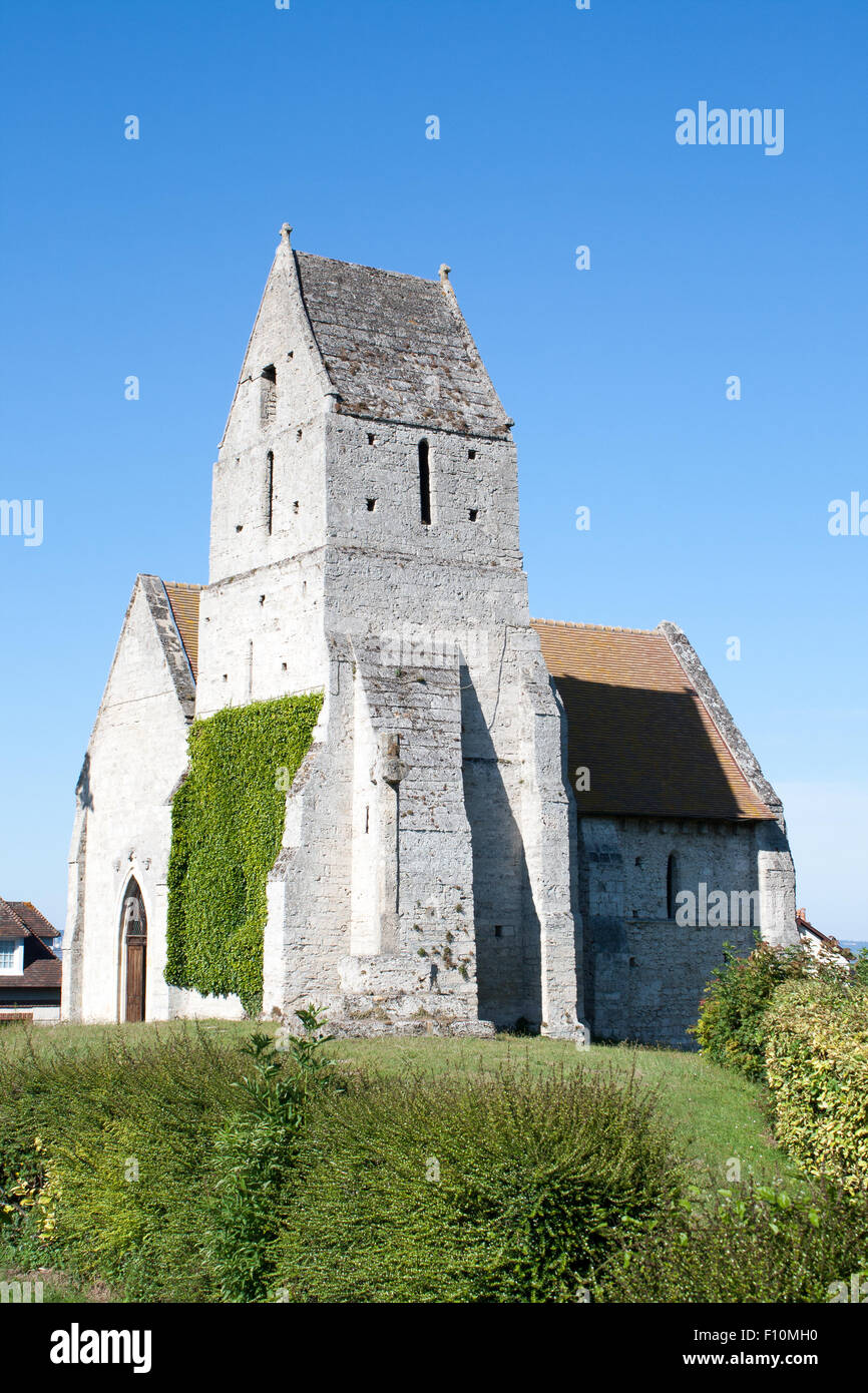 beautiful small church in Normandy France Stock Photo - Alamy