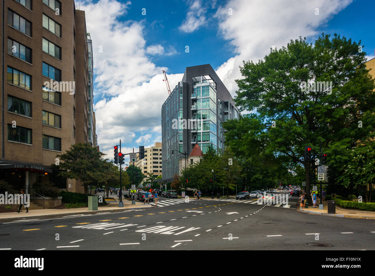 The intersection of L Street and New Hampshire Avenue, in Washington ...