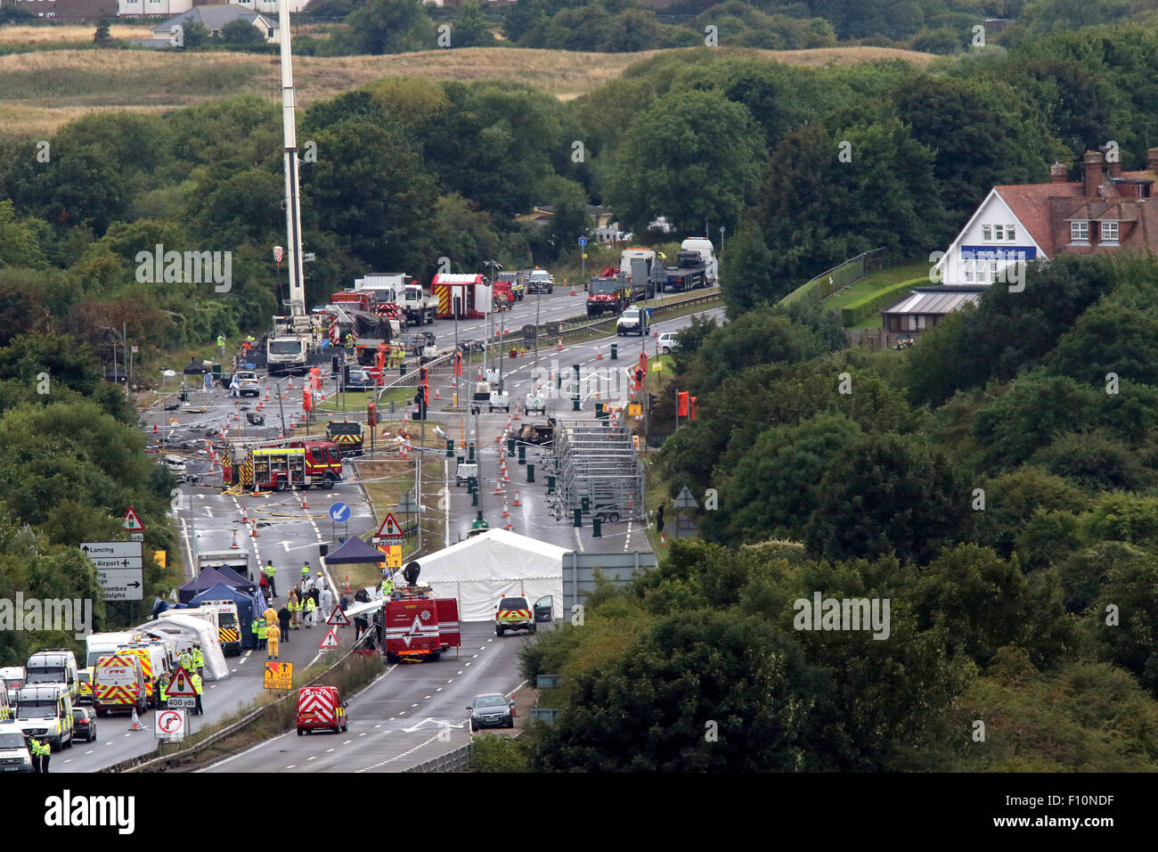 Shoreham Air Crash ,Hawker Hunter, jet, crashed ,Shoreham Airshow ...