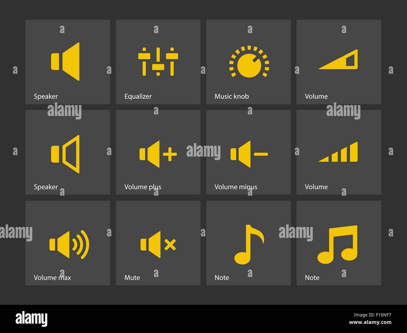 Speaker icons. Volume control Stock Vector Image & Art - Alamy