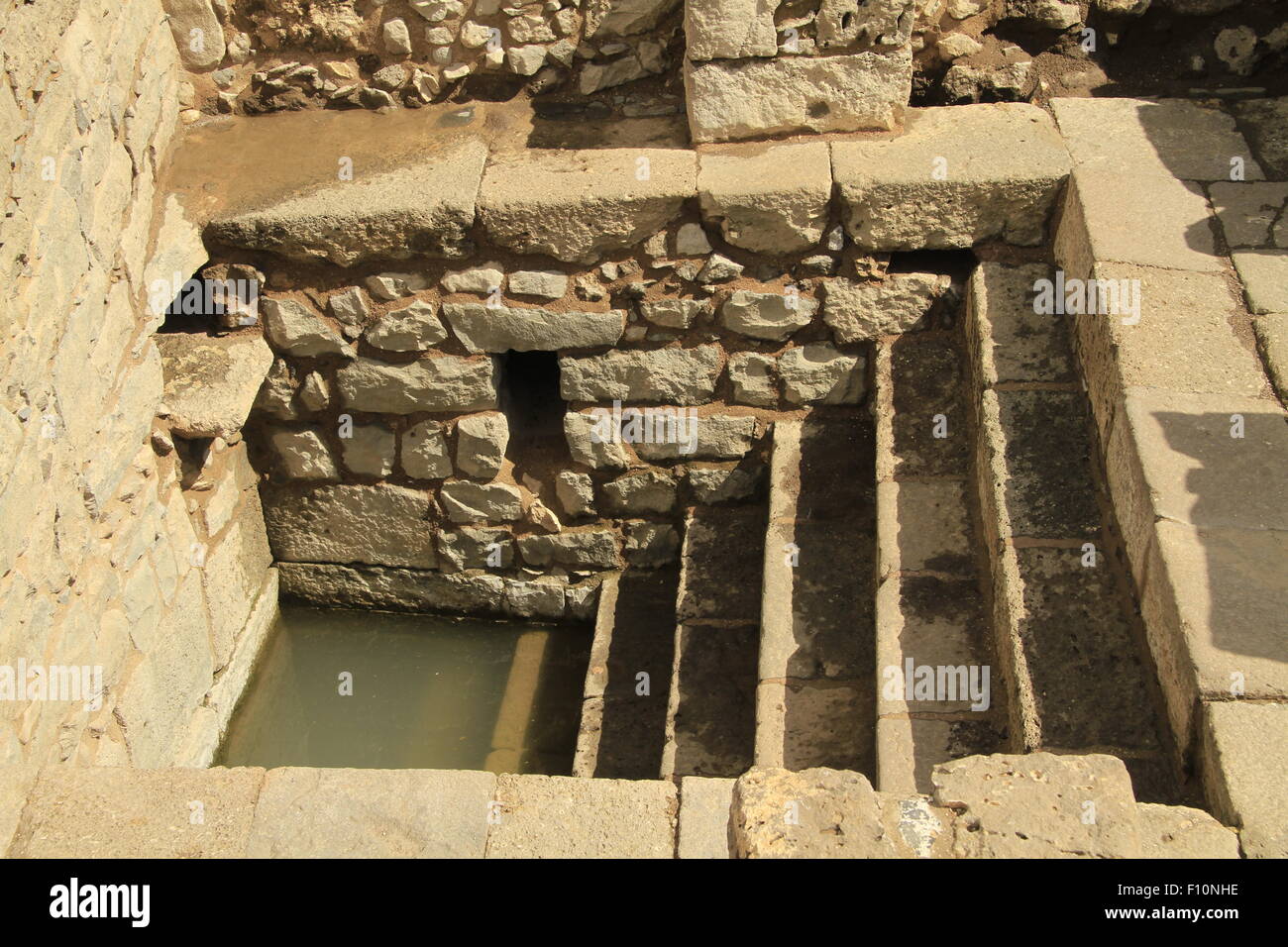 Israel, a 2000 years old Mikveh at the Archaeological Park in Magdala ...