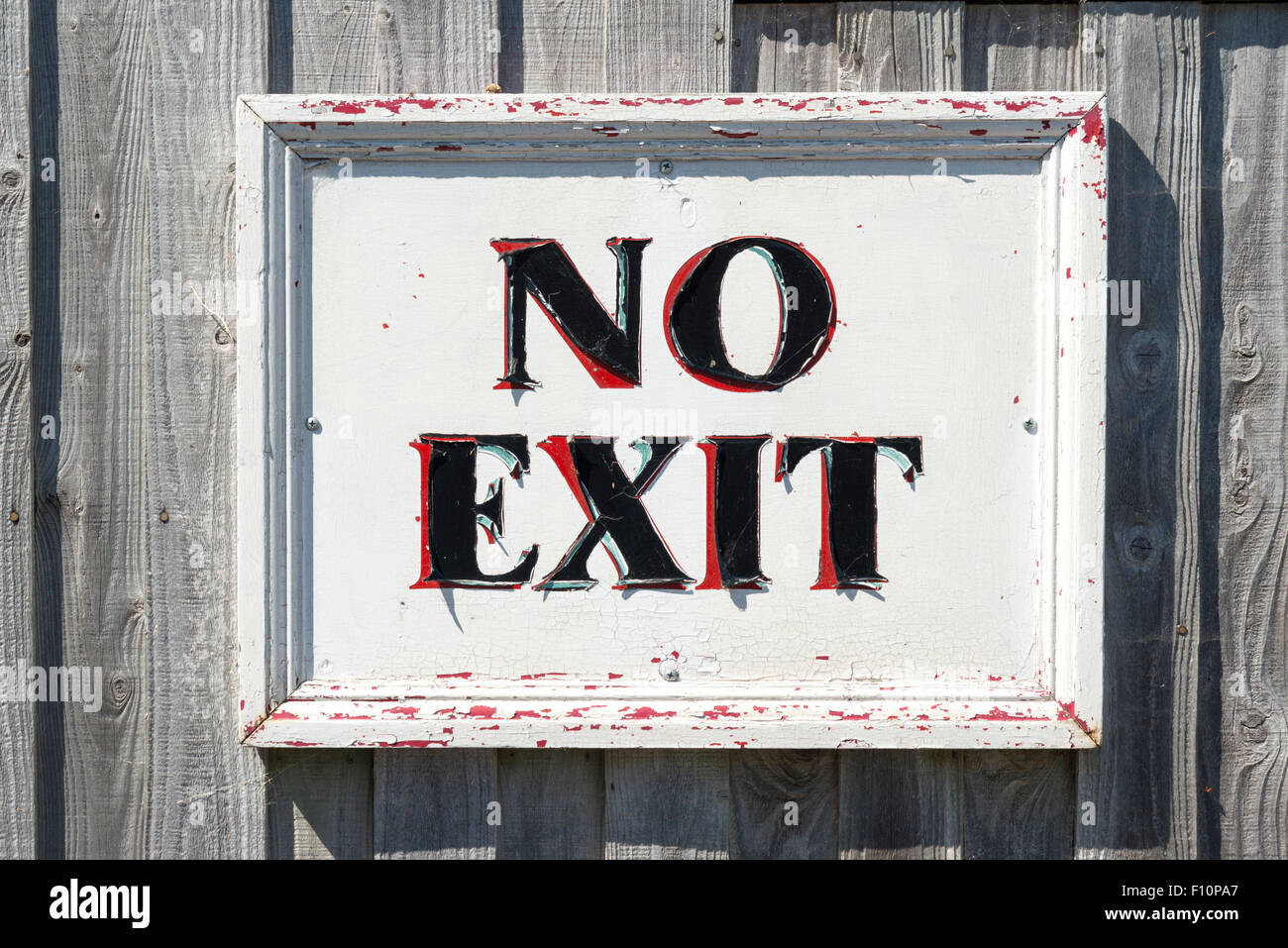 A hand painted No Exit sign Stock Photo - Alamy