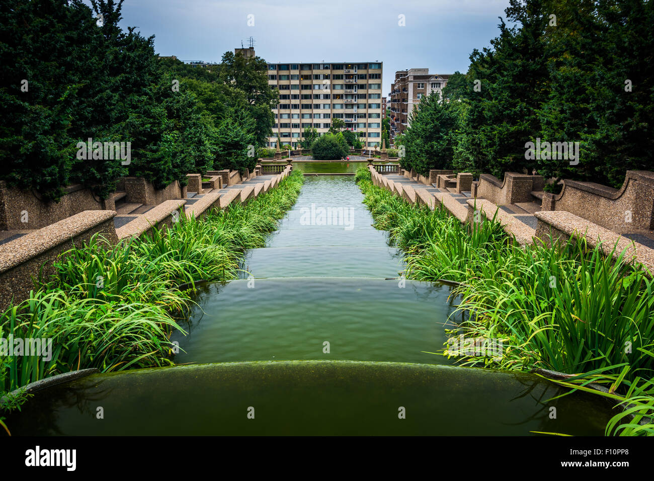 Cascading fountain at Meridian Hill Park, in Washington, DC Stock Photo ...
