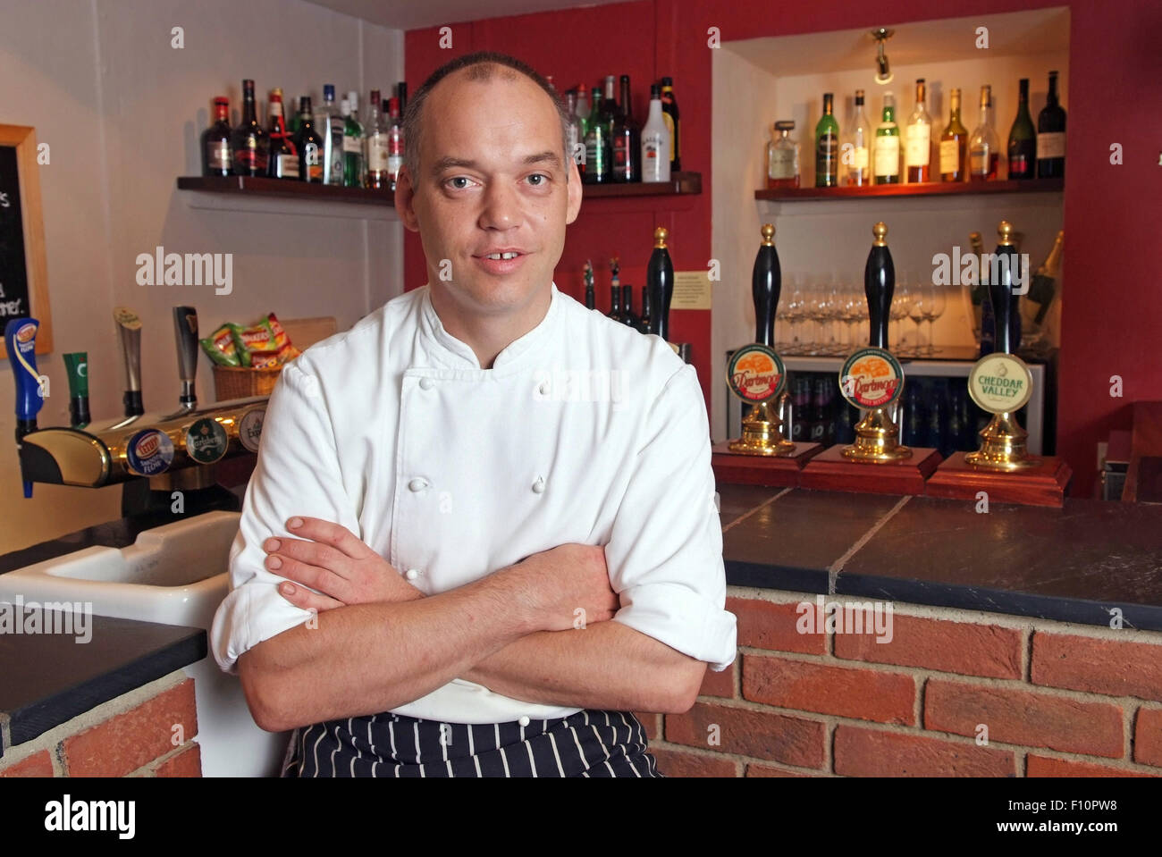 Normandy Arms,Blackawton,UK,with chef/owner Peter Alcroft.a UK Stock ...