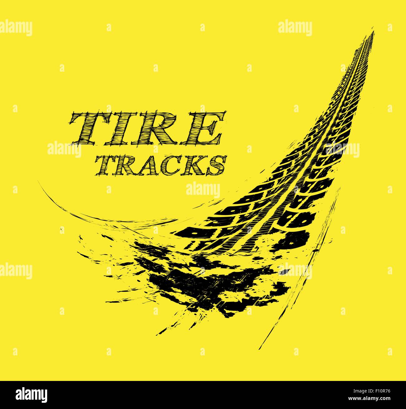 Tire tracks illustration hi-res stock photography and images - Alamy