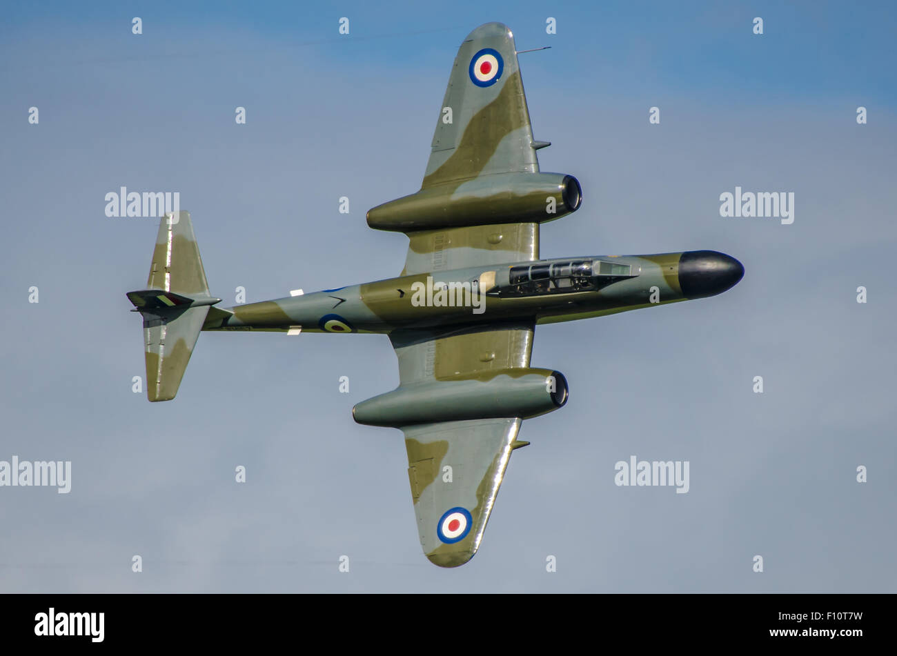 Gloster Meteor NF11 classic jet plane. Vintage jet at an airshow Stock ...